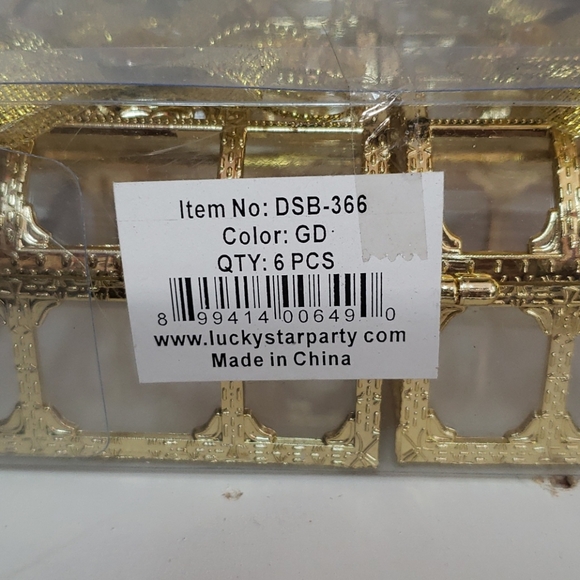 Lucky Star | Accents | 6 Piece Mini Chest Plastic Storage Box Gold ...